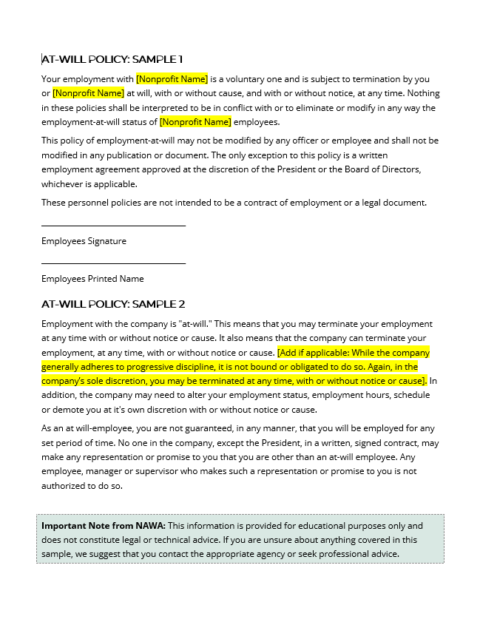 Hiring process - Nonprofit Association of Washington