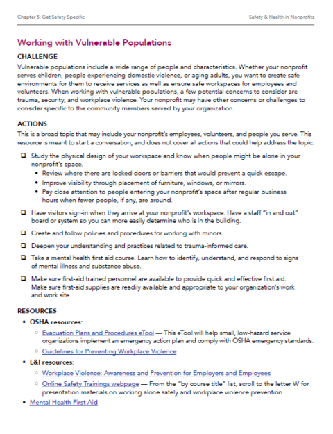 Working with vulnerable populations - Nonprofit Association of Washington
